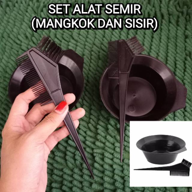 Jual Set alat semir / mangkok semir / sisir semir | Shopee Indonesia