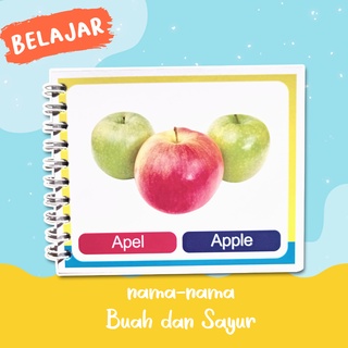 Jual Flashcard sayur dan buah | Mengenal sayur dan buah | Buku Paud ...