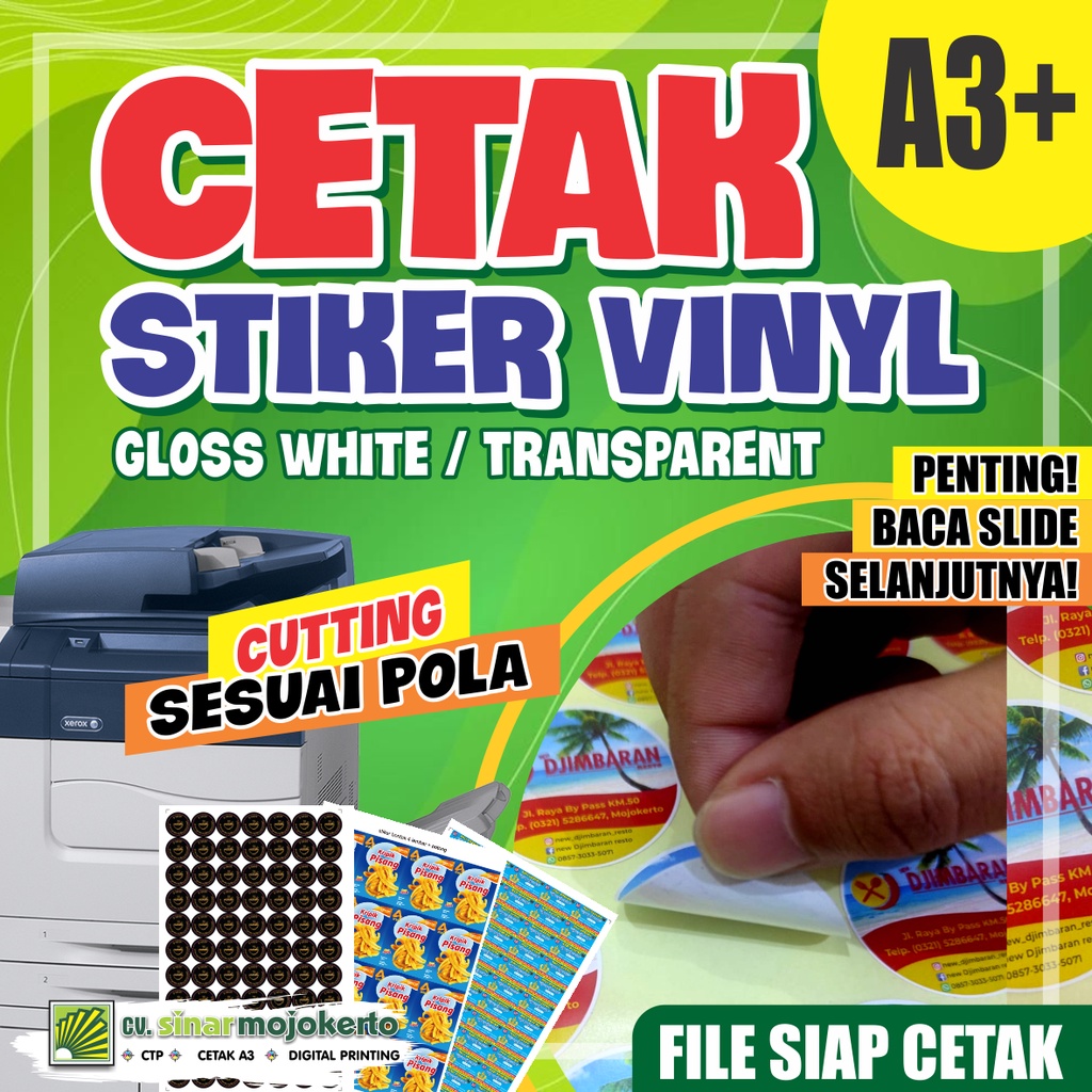 Jual Cetak Stiker Vinyl / Cetak Stiker Label Kemasan / Label Usaha ...