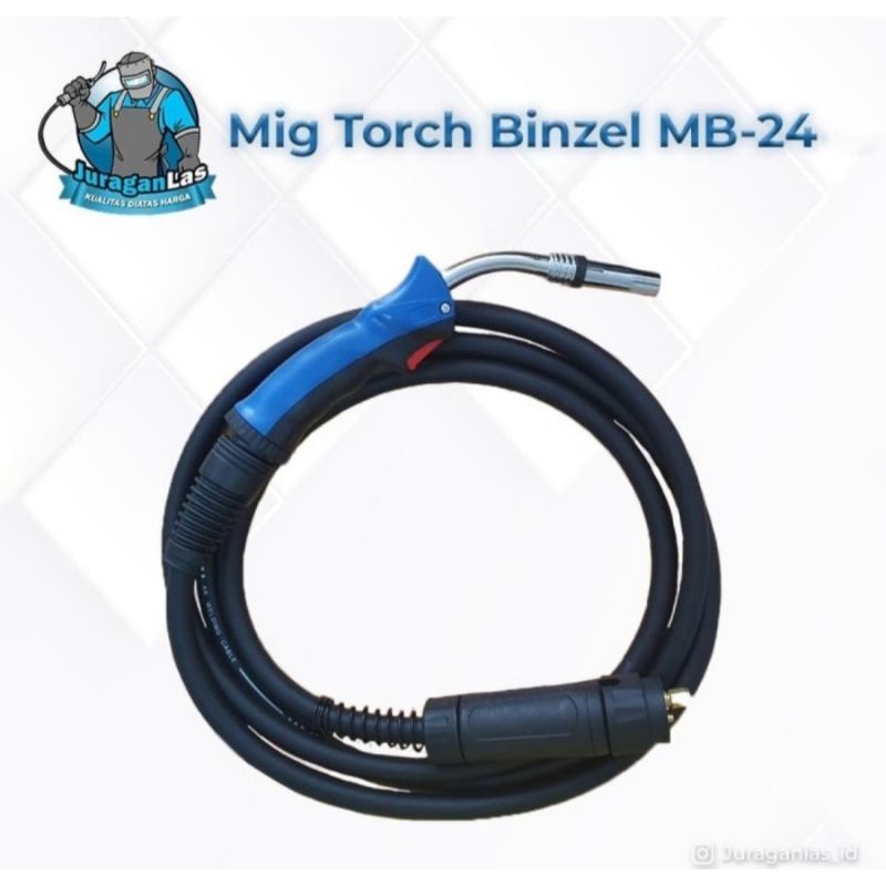 Jual Stang Las Mig Co Co2 Mig Torch Binsel Binzel MB-24 panjang kabel ...