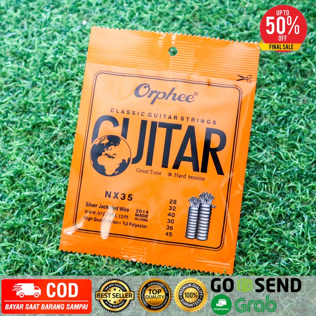 Jual Senar Gitar Orphee Nylon / Classic NX35 Hard Tension (1 set ...