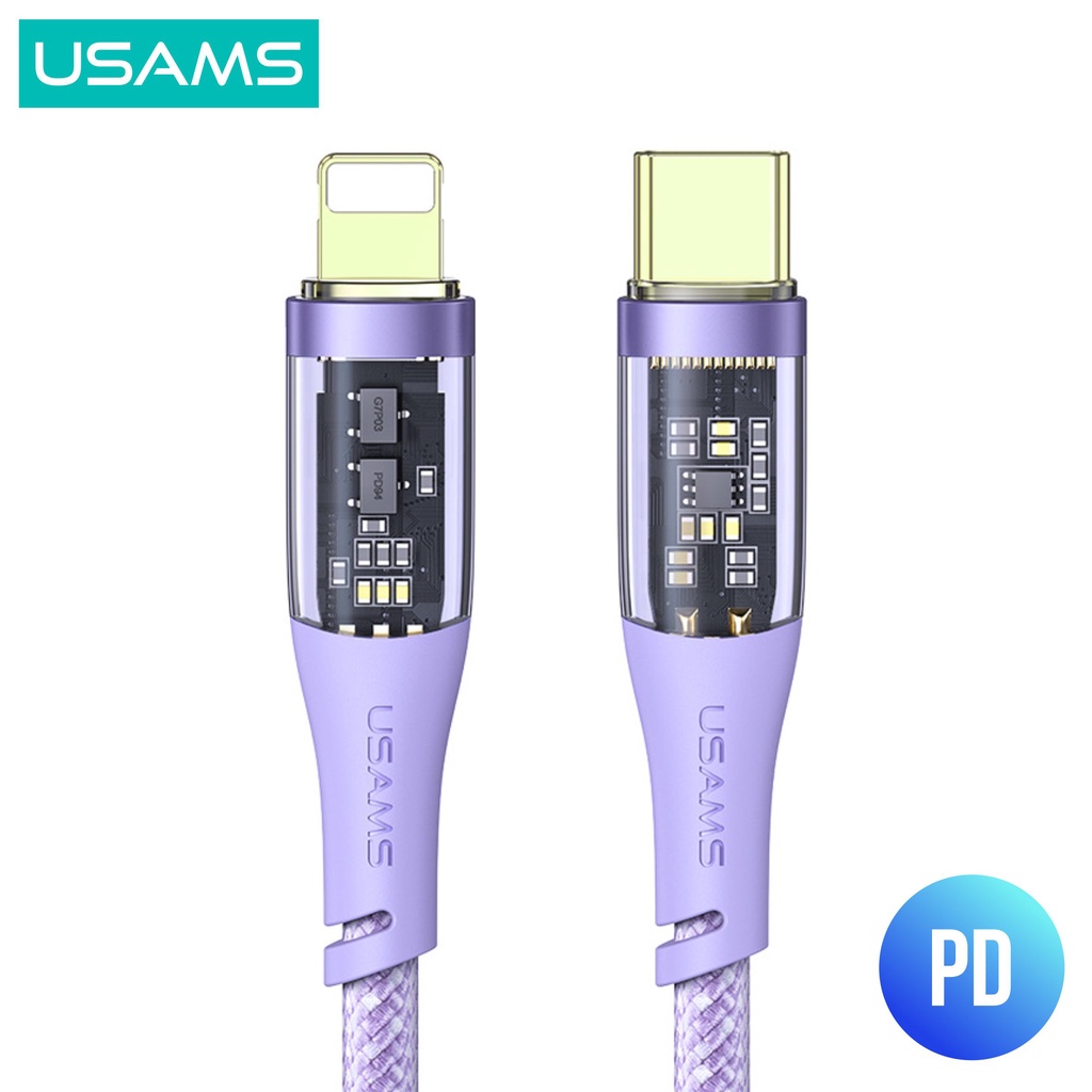 Jual USAMS Icy Series Kabel Data Fast Charging Type C to Lightning PD ...