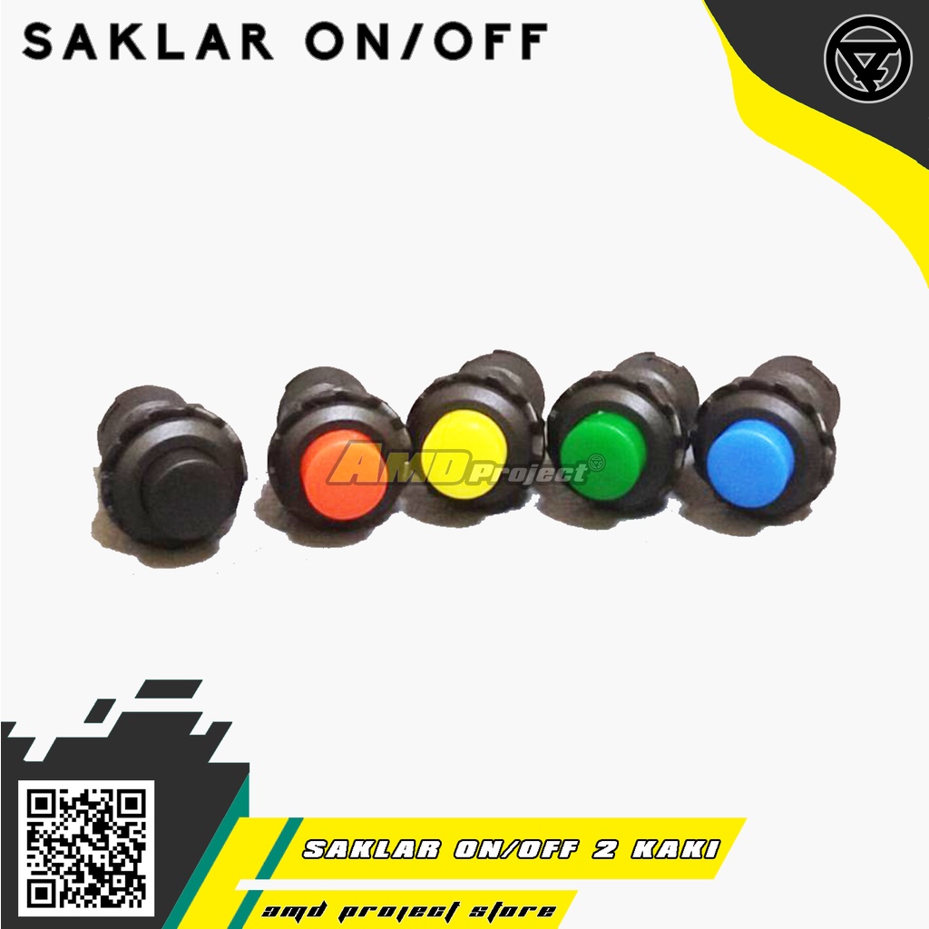 Jual Tombol On Off Toggle Switch Saklar Tombol Bulat Warna 2 Kaki 2 Pin ...