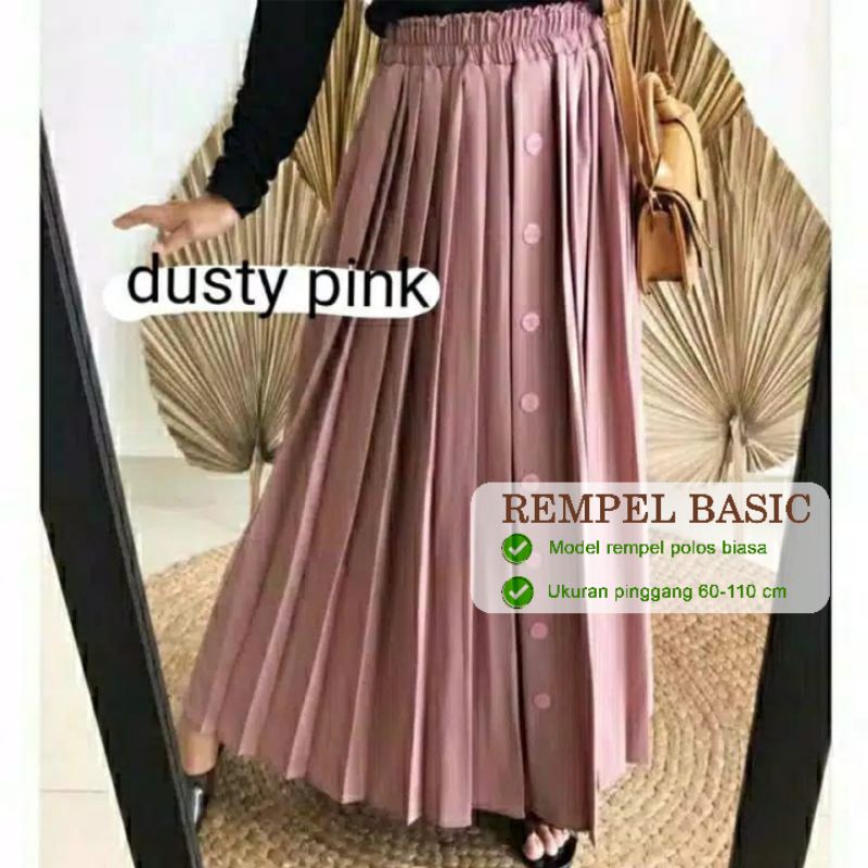 Jual Saafia TERLARIS Rok Premium Rempel kancing moscrepe Lebar 3 meter ...