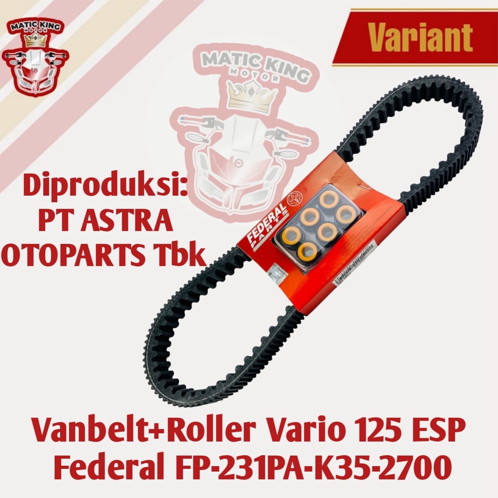 Jual Vanbelt v belt van belt fanbelt kit set assy roller Vario 110 125 150 karbu injeksi Bohlam ...