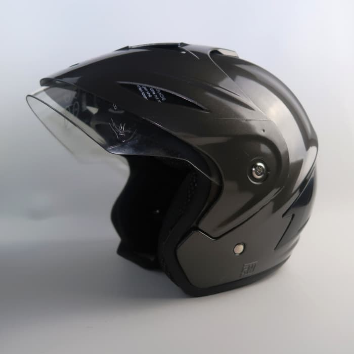 Jual Helm 05 Ukuran Besar L - 2XL Solid Black Glossy Ori | Shopee Indonesia