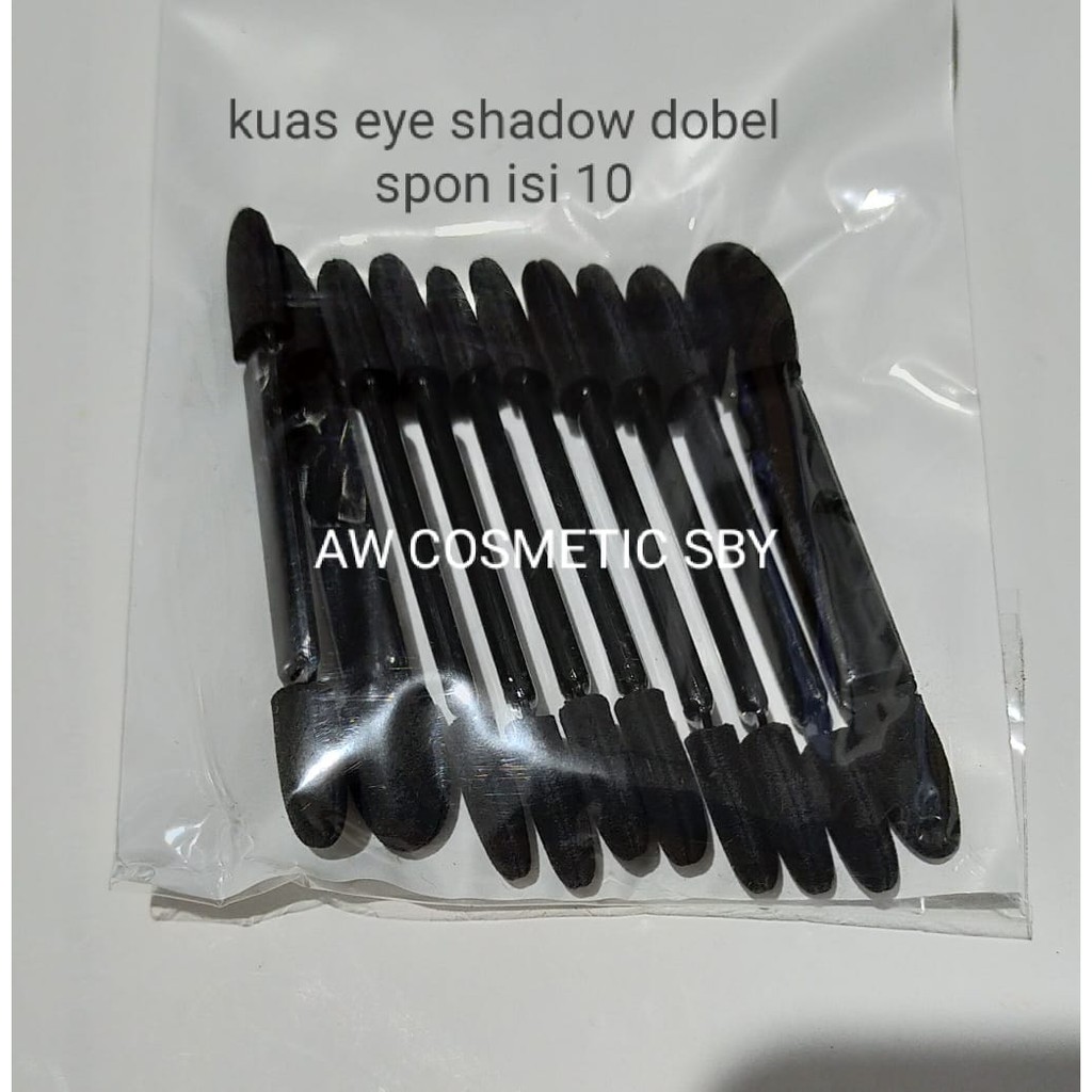 Jual KUAS EYESHADOW HITAM DOBEL SPON ( PCS ) | Shopee Indonesia