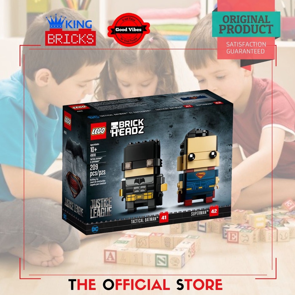 Jual LEGO Original BRICKHEADZ 41610 Tactical Batman and Superman ...