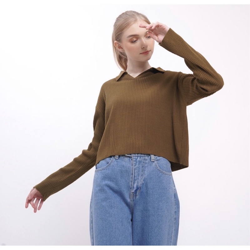 Jual Polo Knit Top Rajut | Shopee Indonesia