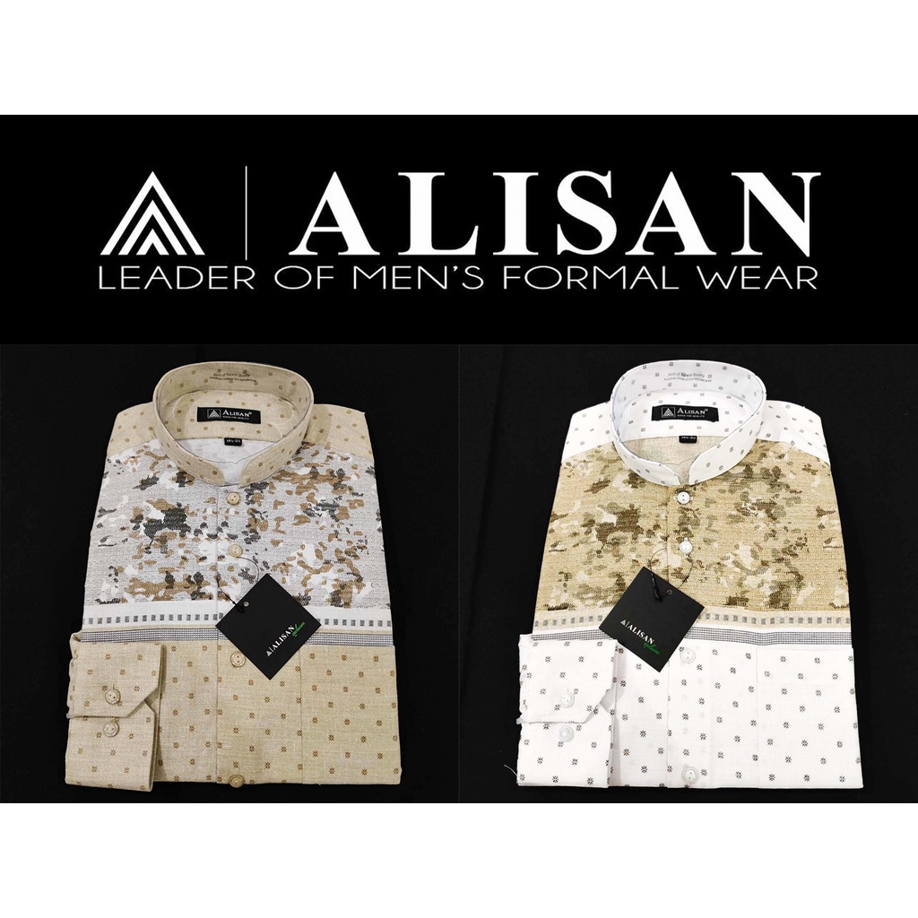 Jual Koko ALISAN Motif Lengan Panjang ( Linen ) | Shopee Indonesia