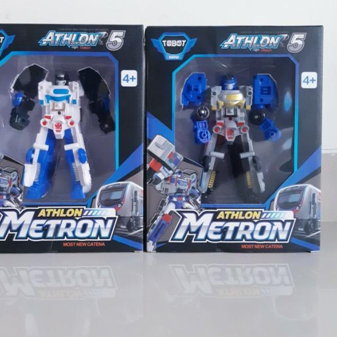 Jual Miliki - Mainan Tobot Kereta Athlon Metron Edukasi - Robot Train ...