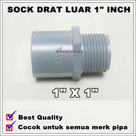 Jual SDL 1" Inchi (Sock Drat Luar) - Valve Socket pipa pvc | Shopee ...