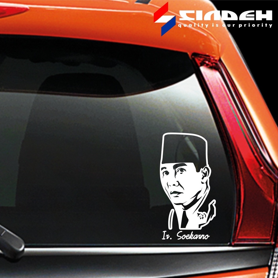Jual CUTTING STICKER MOBIL GAMBAR Ir. SOEKARNO STIKER MOBIL KEREN ...