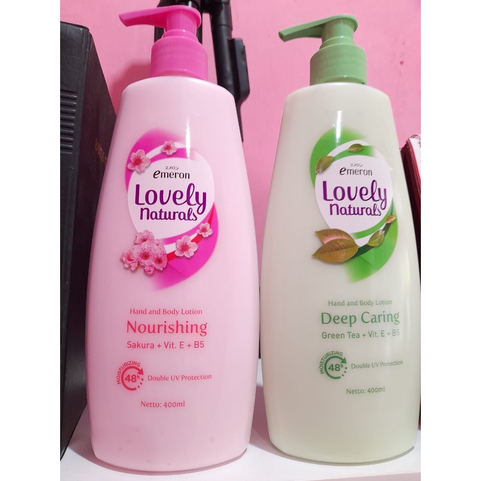 Jual EMERON LOVELY NATURALS PUMP 400 ML~ HandBody Lotion Lovely ...