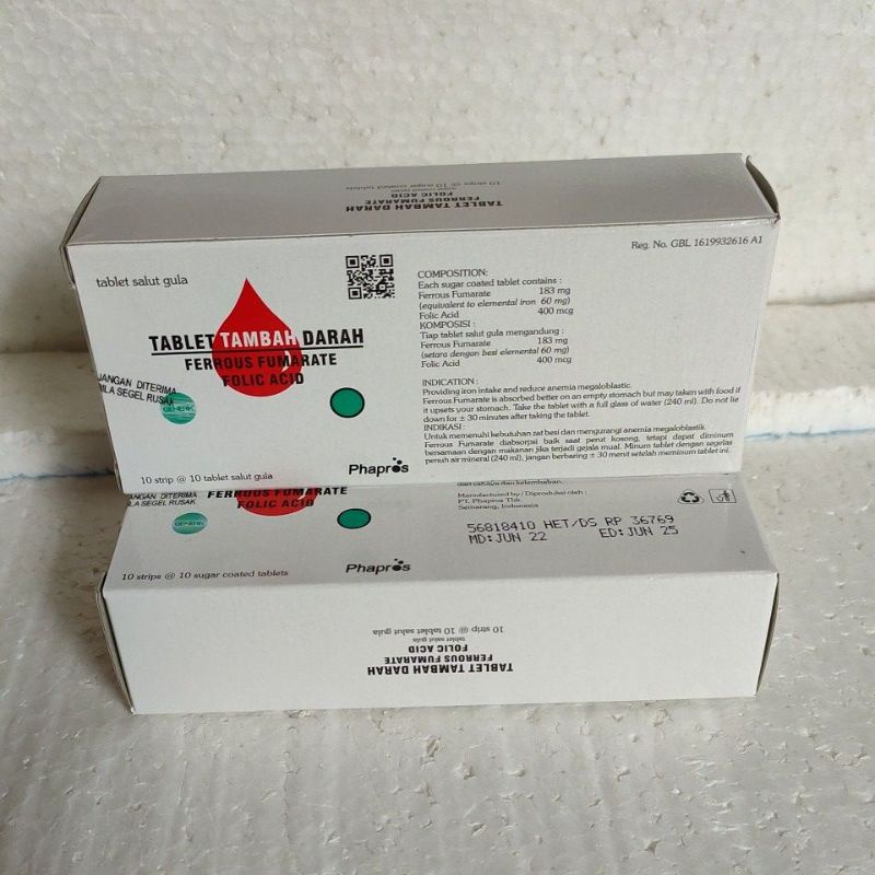 Jual Vitamin Tablet Tambah Darah "Harga per @Box/Dus isi 100 tablet ...