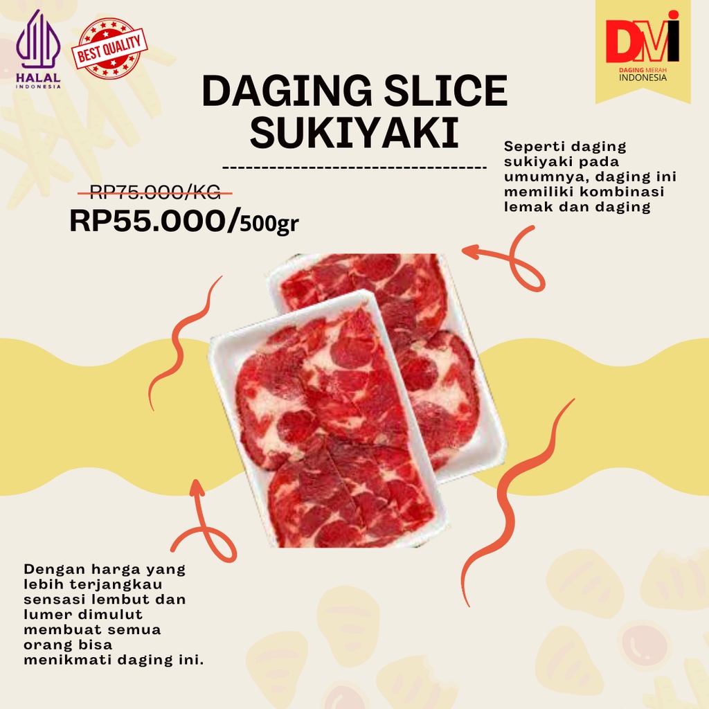 Jual Daging Slice Sukiyaki / Daging Sapi Slice Sukiyaki | Shopee Indonesia