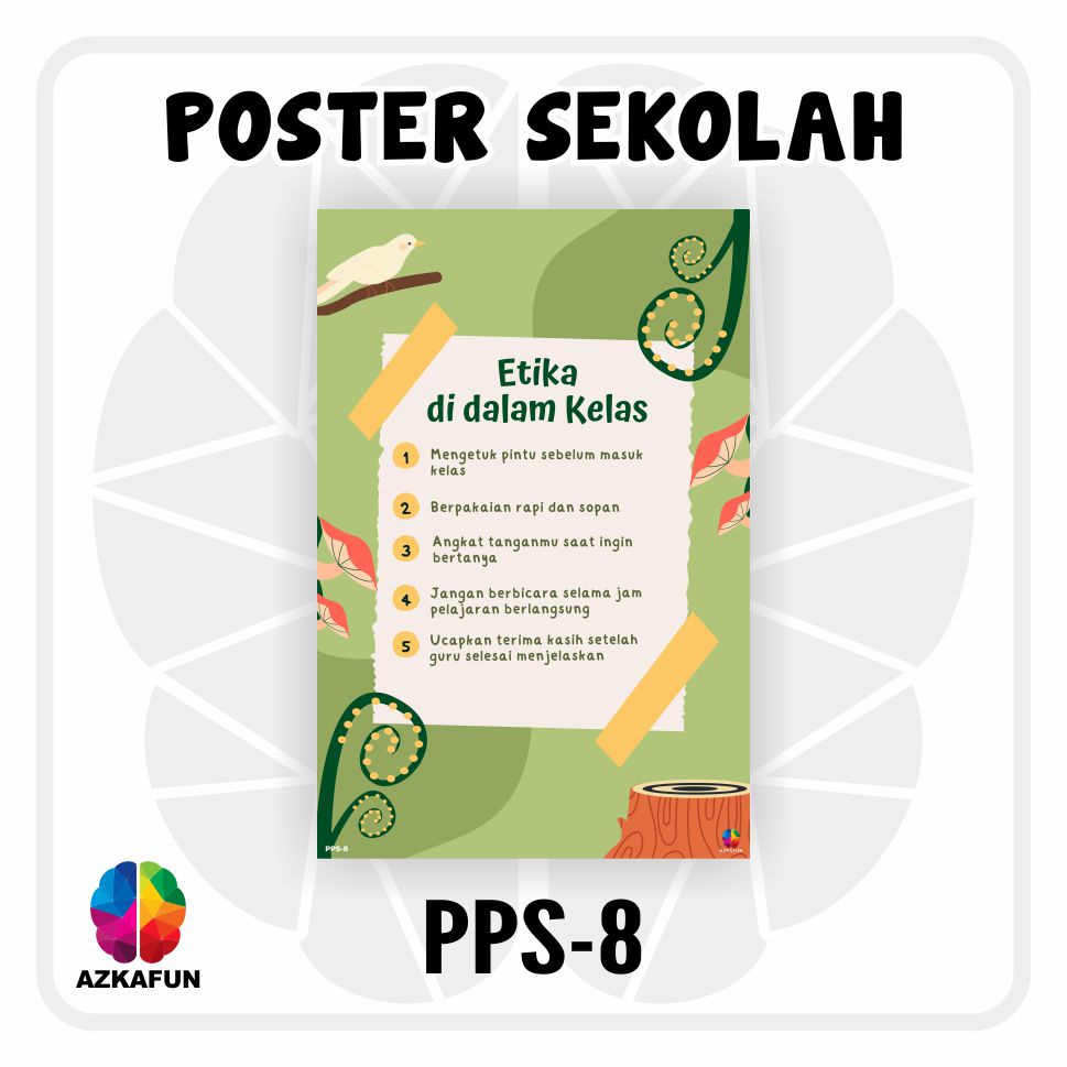 Jual Poster Edukasi Peraturan Sekolah/Kelas - Poster edukasi anak ...