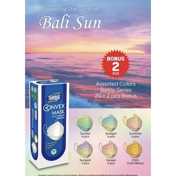 Jual MASKER SENSI CONVEX MASK EARLOOP 4 PLY - MIX SERIES . | Shopee ...