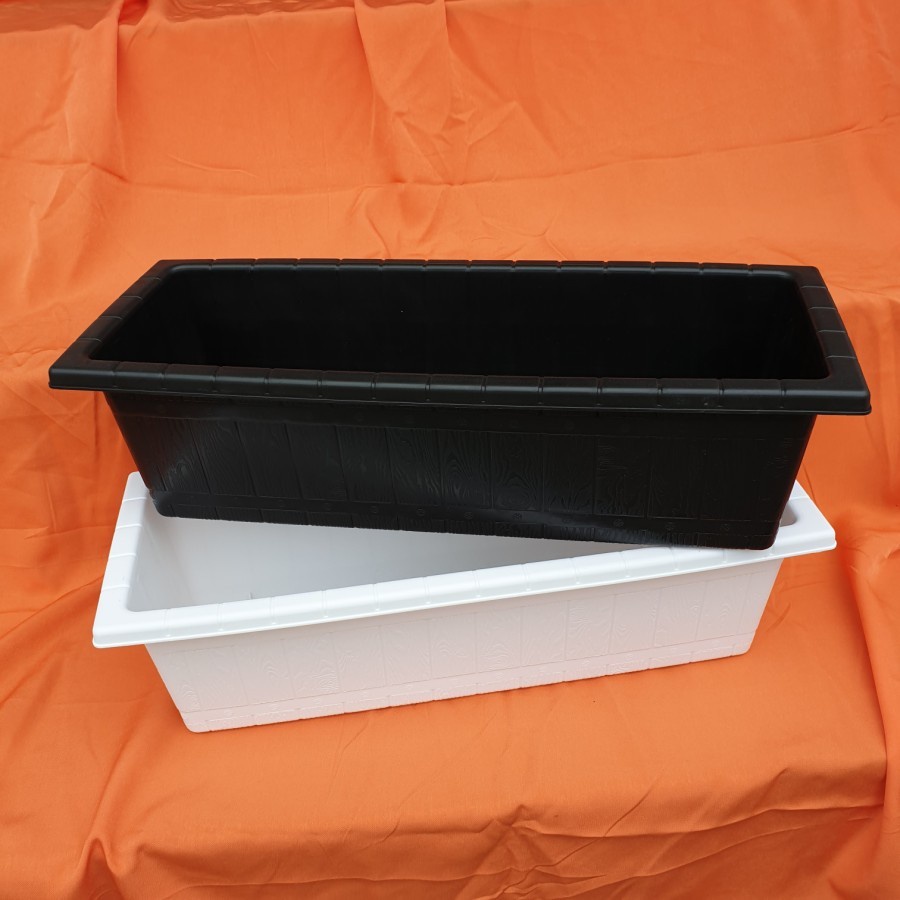 Jual Pot Bunga kotak persegi panjang motif gentong Fortuna Plast (50*18 ...