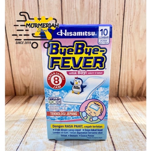 Jual ByeBye-Fever BAYI BOX isi 10 lembar / Kompres Demam Bye Bye ...