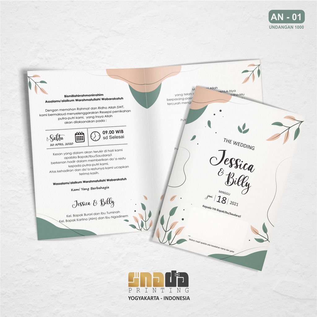 Jual UNDANGAN PERNIKAHAN | UNDANGAN MURAH TEMA RUSTIC DAUN MURAH ...