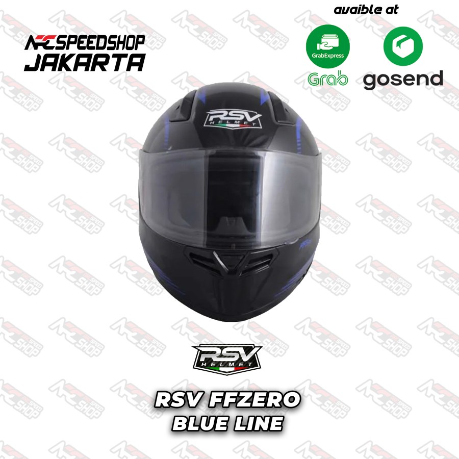 Jual Helm Motor Full Face RSV FFZERO Line Blue - Helmet FF Zero ...