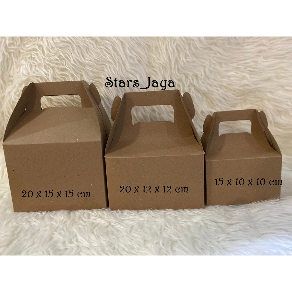 Jual Gable Box Kraft Tenteng 15 x 10 x 10 cm | Shopee Indonesia