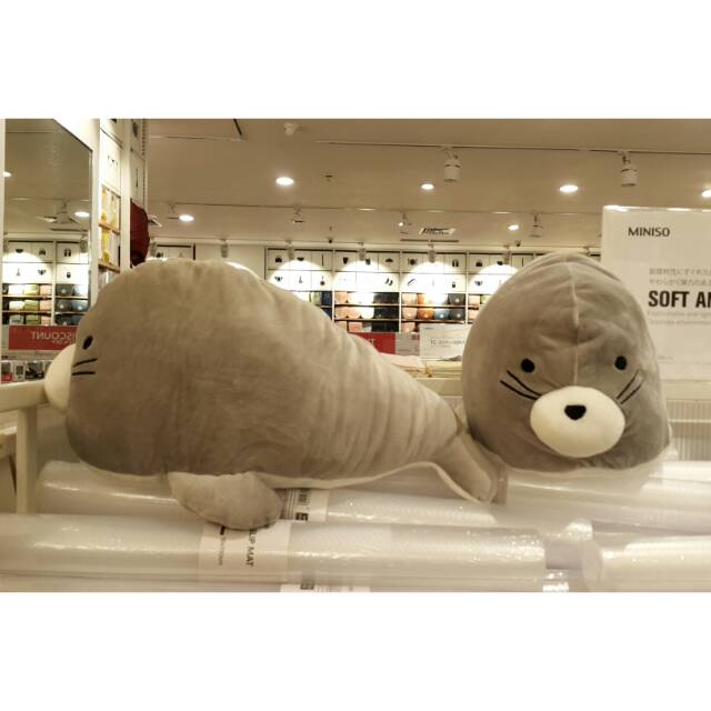 Jual MINISO ! SEAL PLUSH TOY size 40cm. Boneka miniso murah ready ...