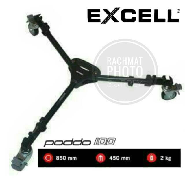 Jual EXCELL Basic Dolly Poddo 100 Roda Tripod MURAH !! | Shopee Indonesia