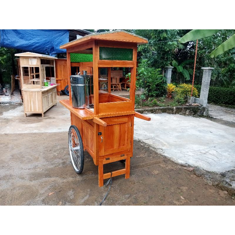 Jual gerobak bakso roda becak dan satu dandang free ongkir | Shopee ...