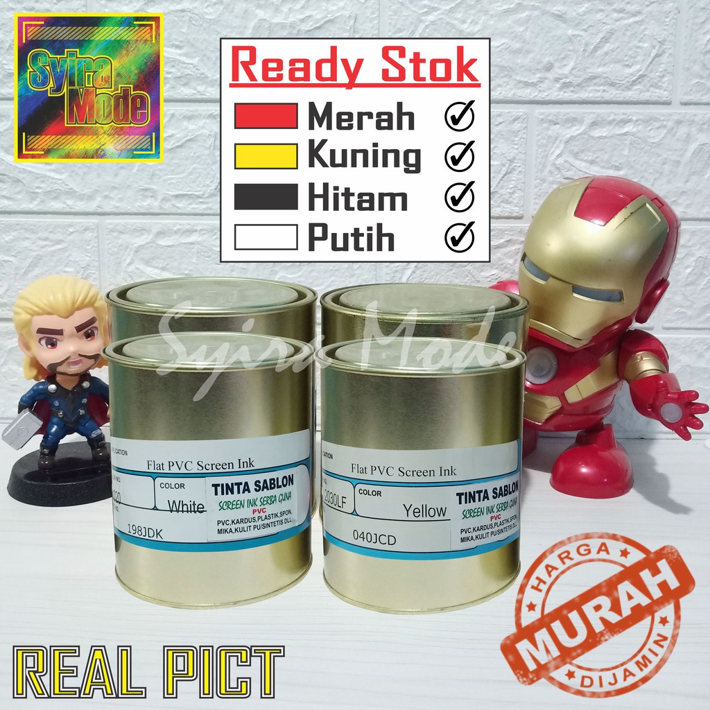 Jual Cat PVC / Cat Sablon PVC / Vinyl Ink (Oil Base) 1000 Gram ...