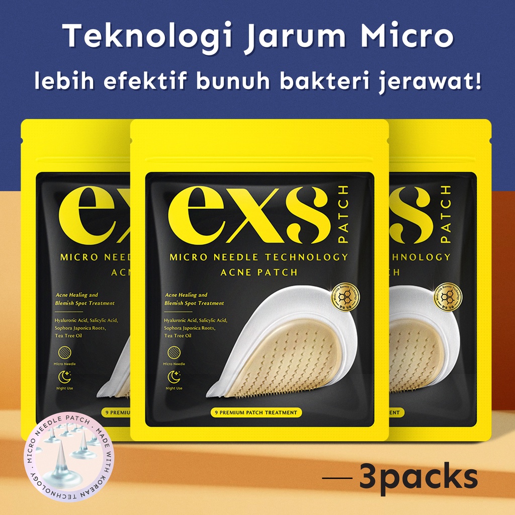 Jual ( 3 Packs ) EXS Patch Microneedle Technology Pimple Patch ...
