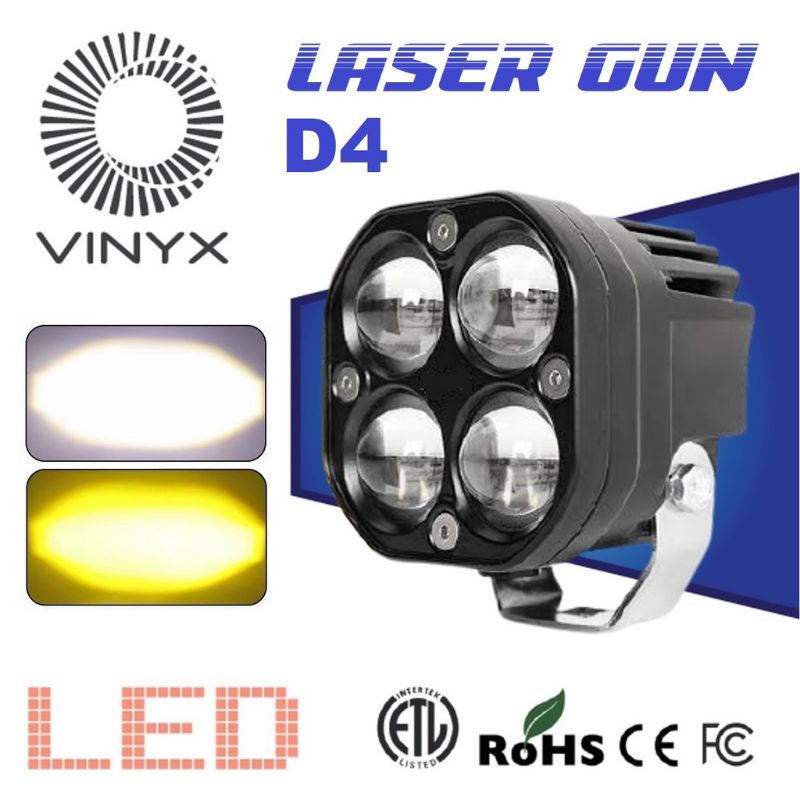 Jual LAMPU LED LASER GUN D4 VYNIX SUPER VISION 40 Watt DC MOTOR MOBIL ...