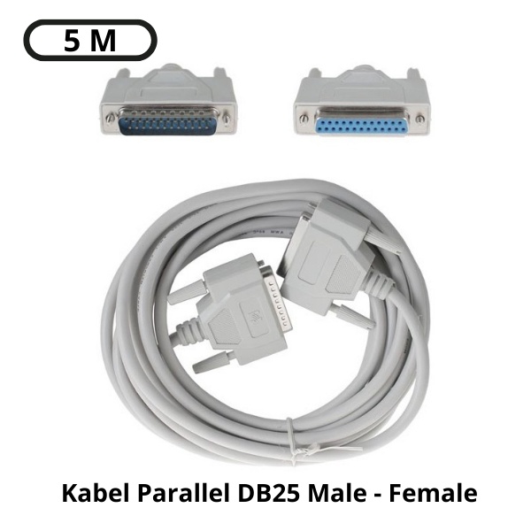 Jual Kabel Parallel DB25 Male to Female 5 meter | Shopee Indonesia