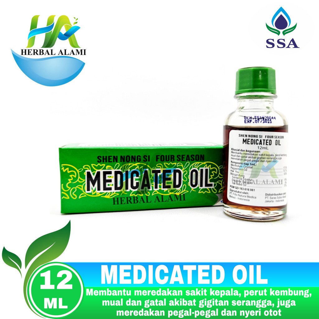 Jual Medicated Oil 12ML - Obat Mual,Perut Kembung,Sakit Otot | Shopee ...