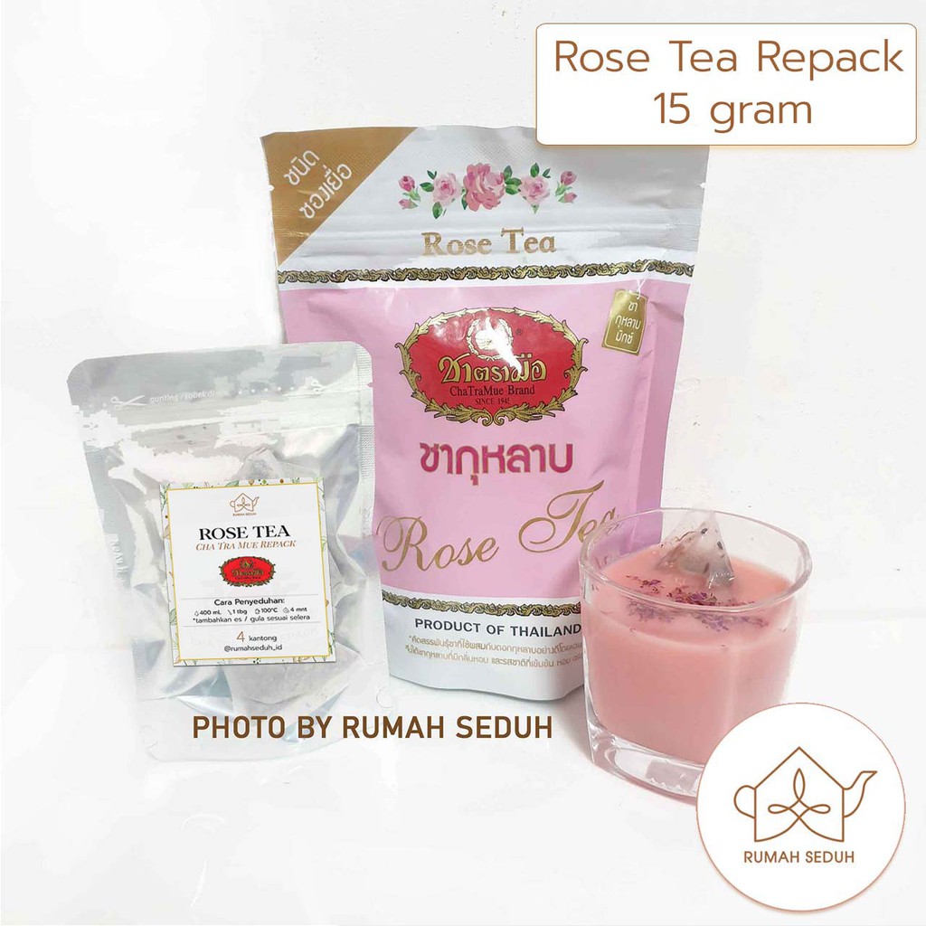 Jual 15gr Thai Rose Tea Cha Tra Mue/ Instant Thai Rose Tea Mix | Shopee ...