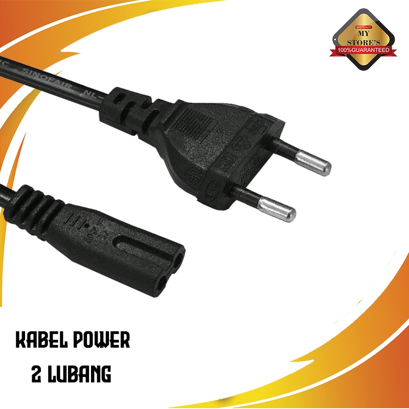 Jual Kabel Power 2 Lubang / Kabel Power Ps2 Ps3 Slim Ps1 / Kabel Power ...