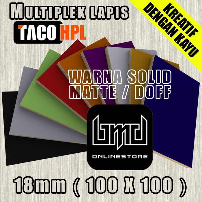 Jual Papan Multiplek 18mm (100x100)cm Lapis HPL Warna Solid | Shopee ...