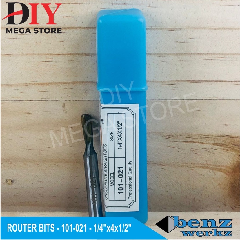 Jual Router straight bit / mata profil 4 mm x 1/4" benz werkz ( 101-021 ...