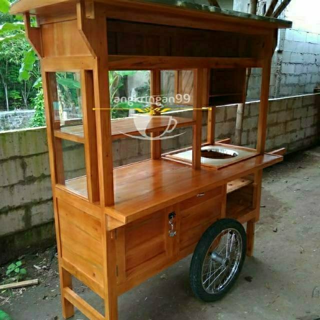 Jual Jual gerobak kayu rombong bakso mie ayam soto sate bubur seblak ...
