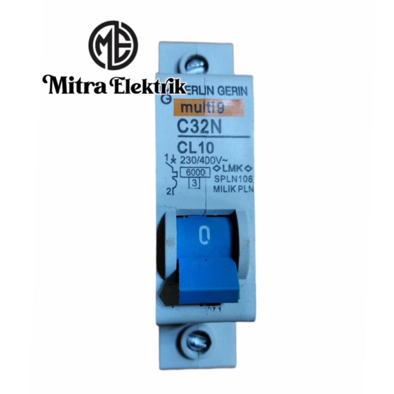 Jual MCB MULTI9 BIRU 10 PAMPERE MERLIN GERIN PLN 2200W | Shopee Indonesia