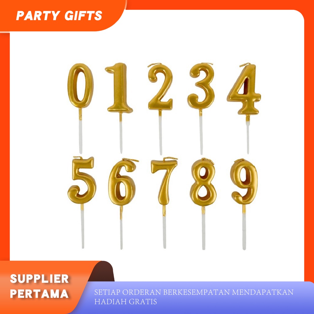 Jual Lilin Angka Mini Gold Satu Pcs Lilin Angka Chrome Kecil | Shopee ...