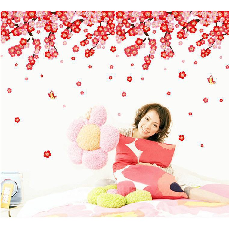 Jual Reliza Wall Stiker Sangkar Ranting Bunga Branch Flower Stiker ...