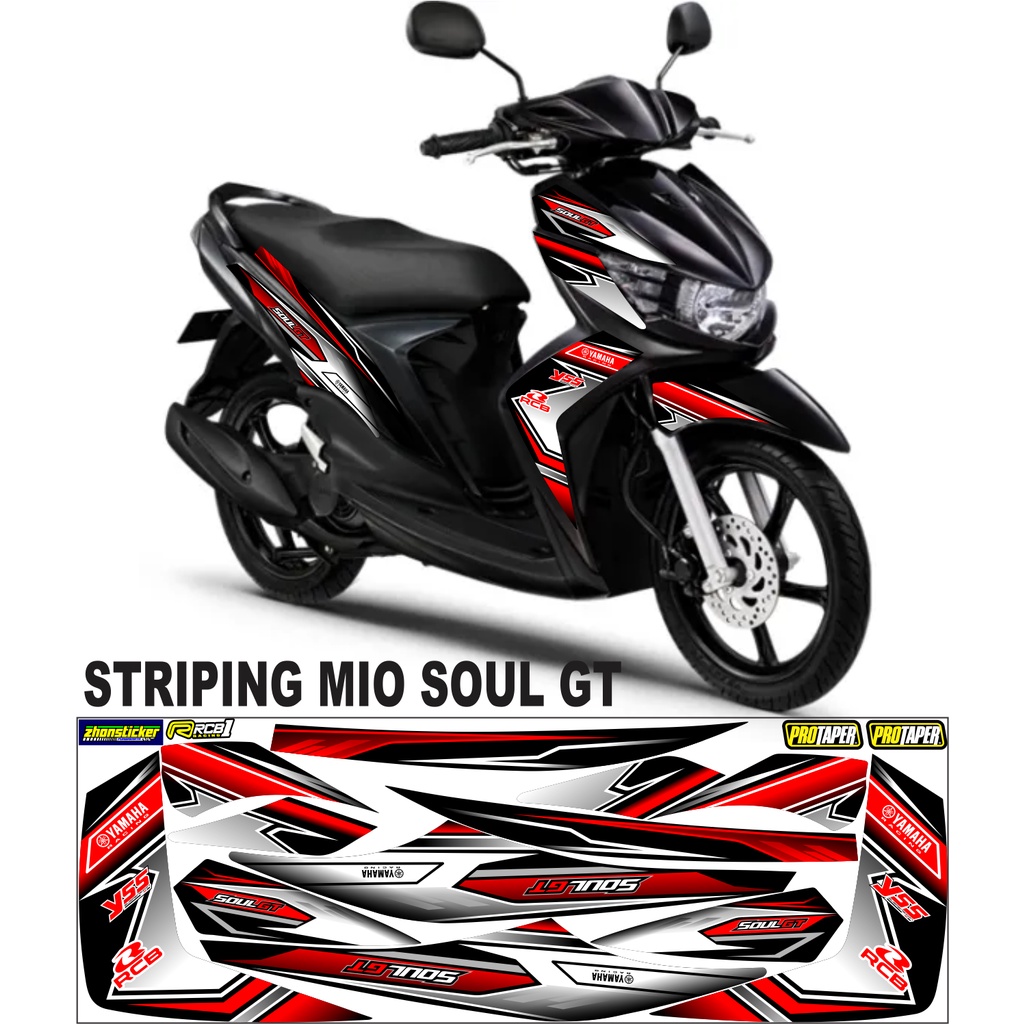 Jual STRIPING YAMAHA MIO SOUL GT VARIASI STICKER LIS BODI STICKER ...