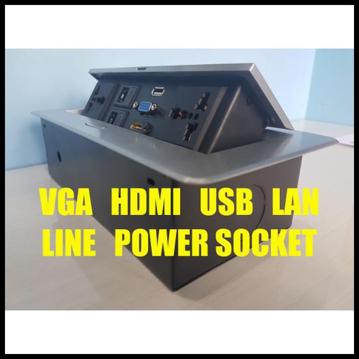 Jual TABLETOP TABLE TOP POWER SOCKET LUBANG KABEL MEJA MEETING KANTOR ...