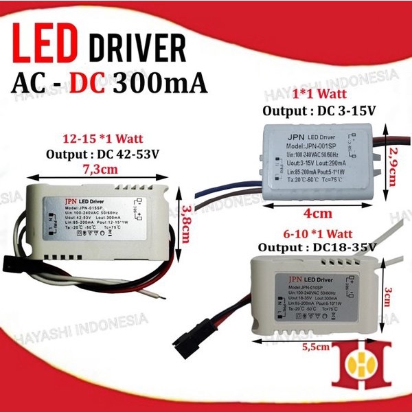 Jual LED Driver Adaptor Trafo Lampu Panel Downlight 3-5W 6-10W 12-15W ...