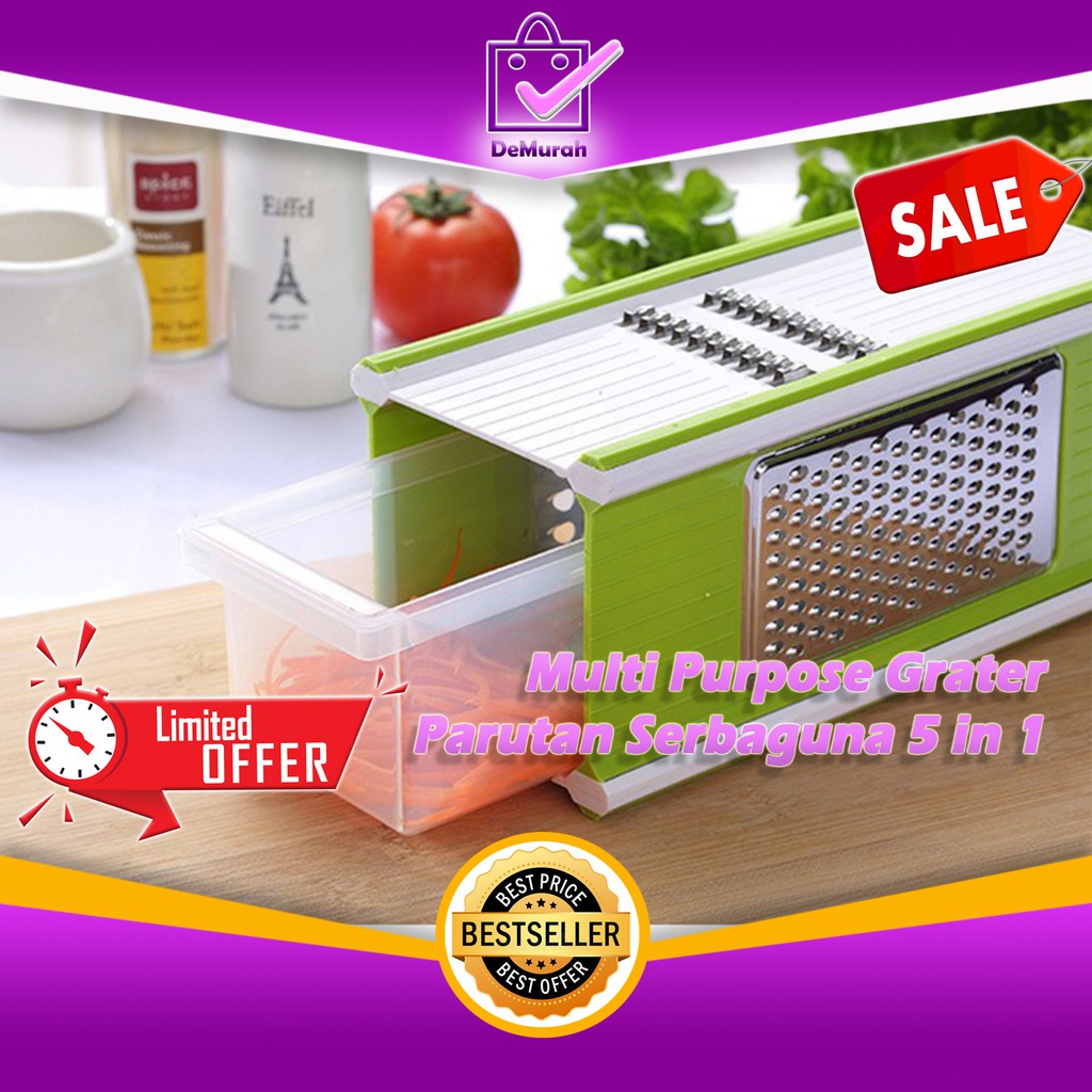 Jual Multi Purpose Grater - Parutan Serbaguna 5 in 1 Multifungsi 0673 | Shopee Indonesia