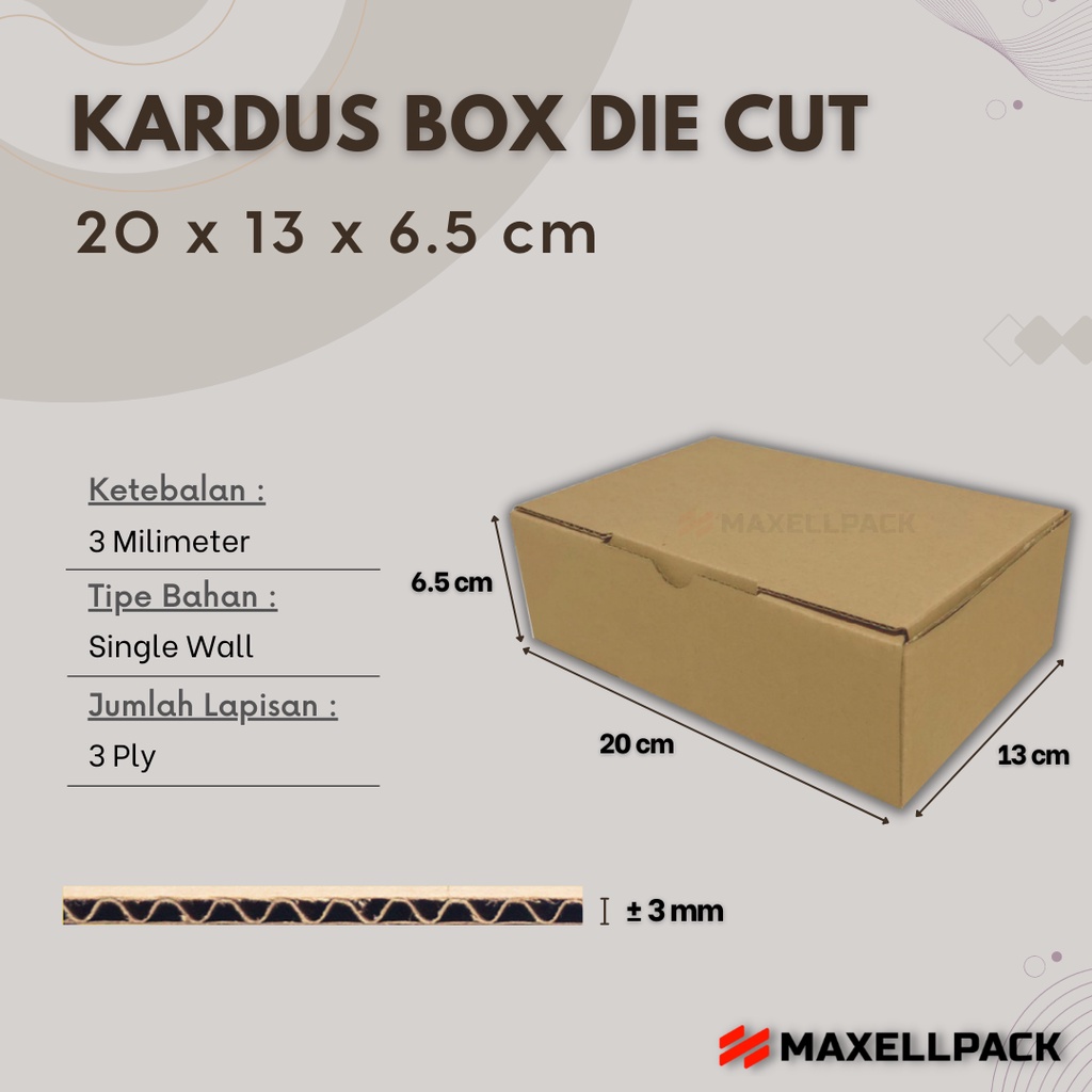 Jual Kardus Box Die Cut 20x13x6,5 Dus Hampers Baru Polos | Shopee Indonesia