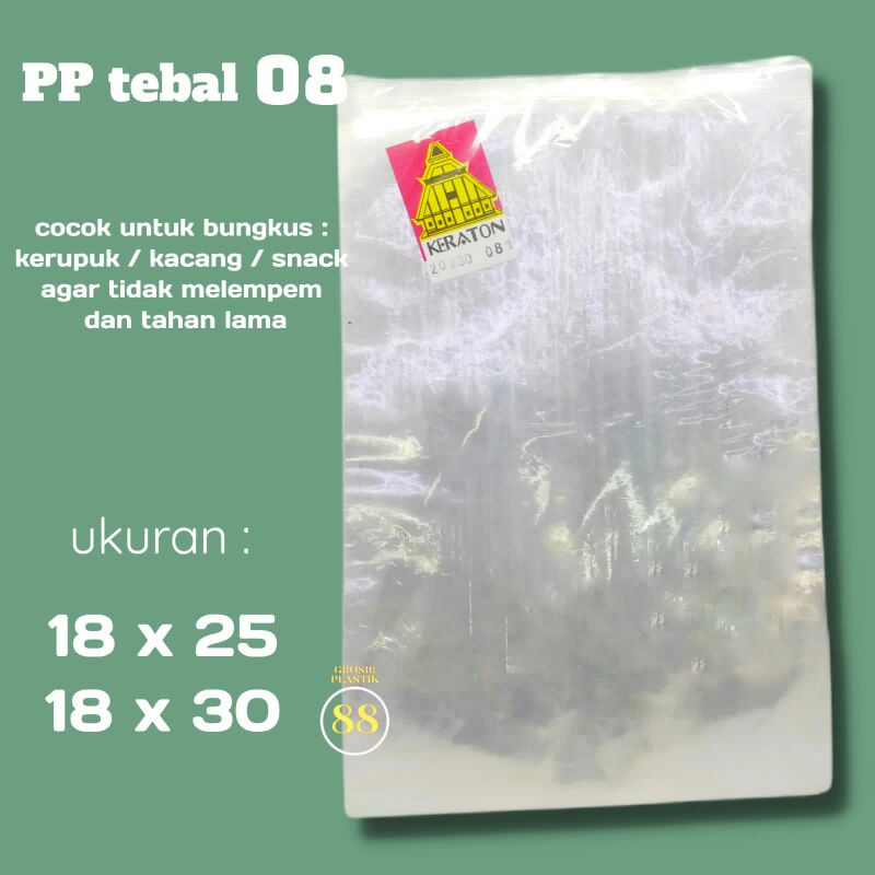 Jual PLASTIK PP TEBAL 08 UK 18X25. 12X20 berat 1 kg | Shopee Indonesia