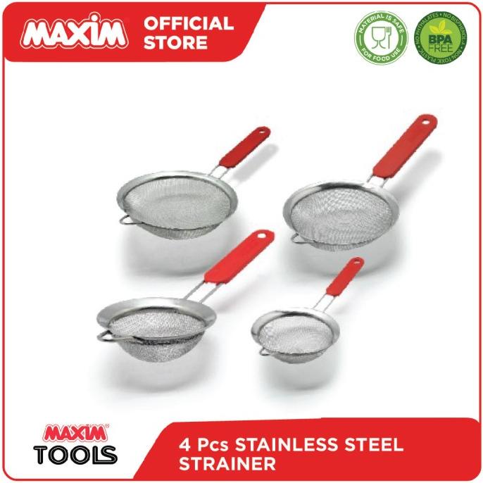 Jual Maxim Tools Strainer Set Saringan Stainless (8cm,10cm,14cm,18cm ...